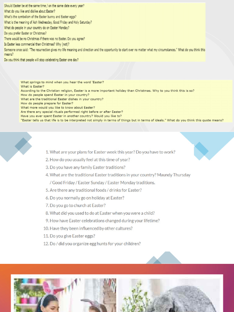 Conversation Easter + Worksheet | PDF