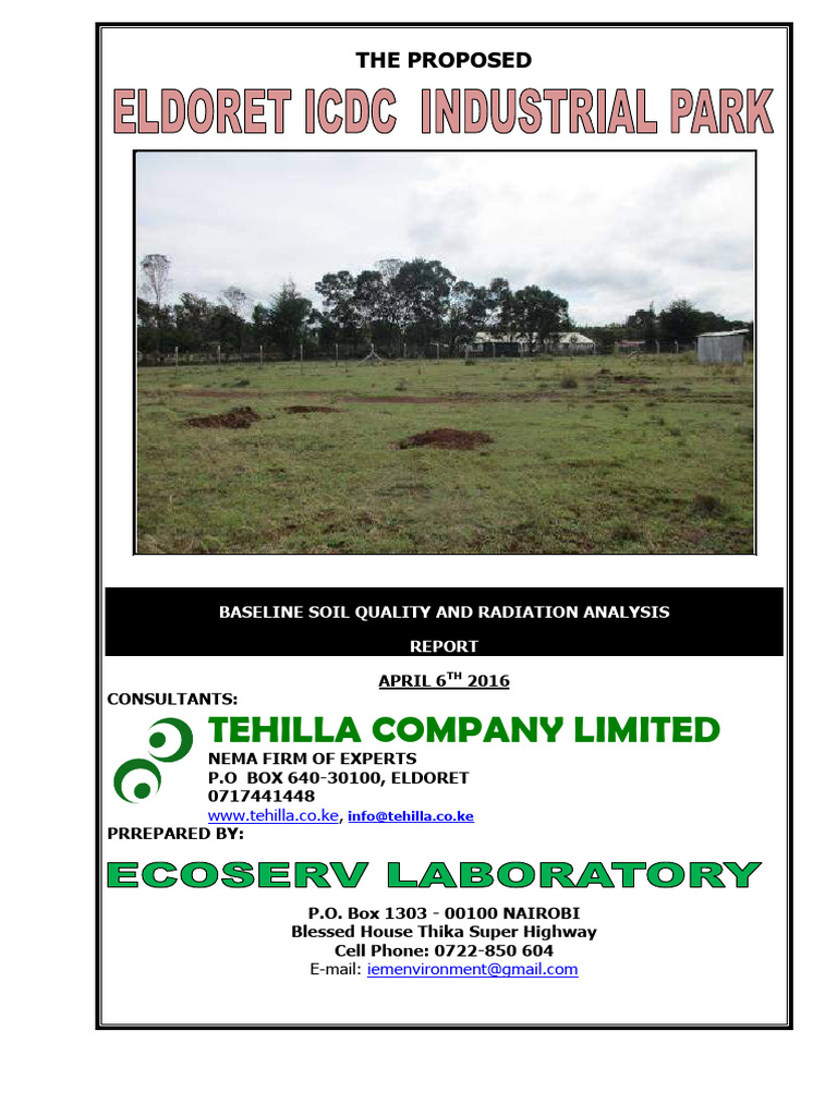 Soil Quality & Radiation Report 2016 | PDF | Soil | Manganese
