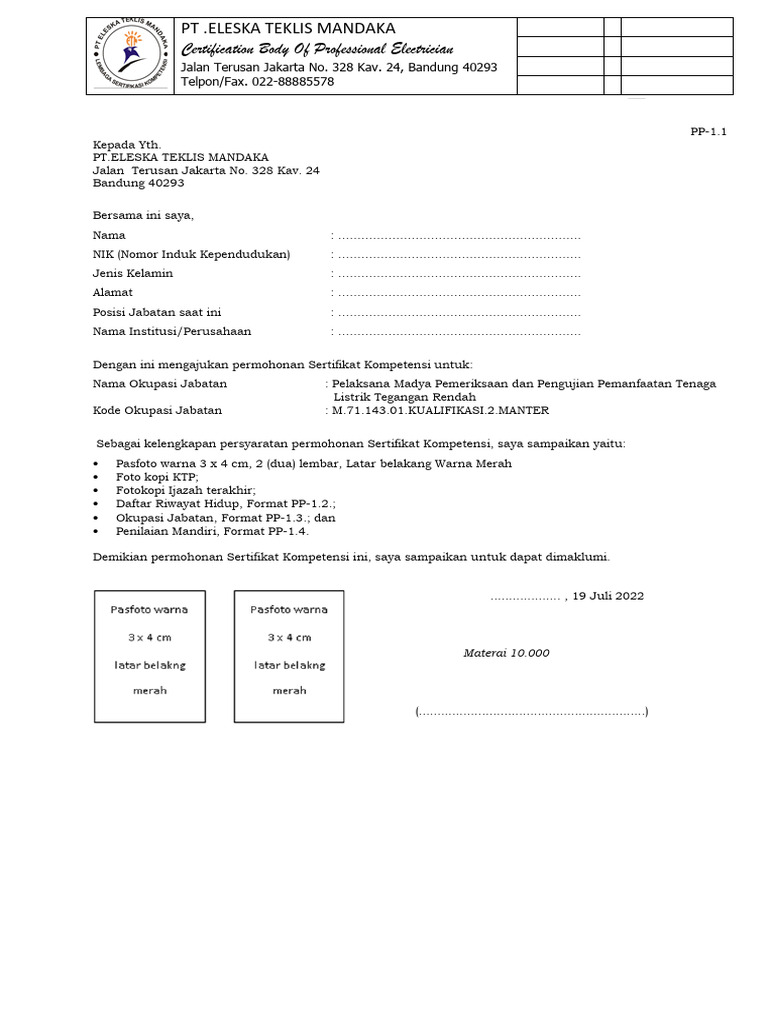 A. PP 1.1-1.4 (PT INTEK Riksa Uji Level 2) | PDF
