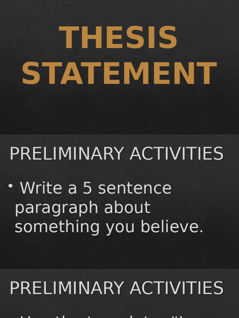 LESSON-5-THESIS-STATEMENT | PDF