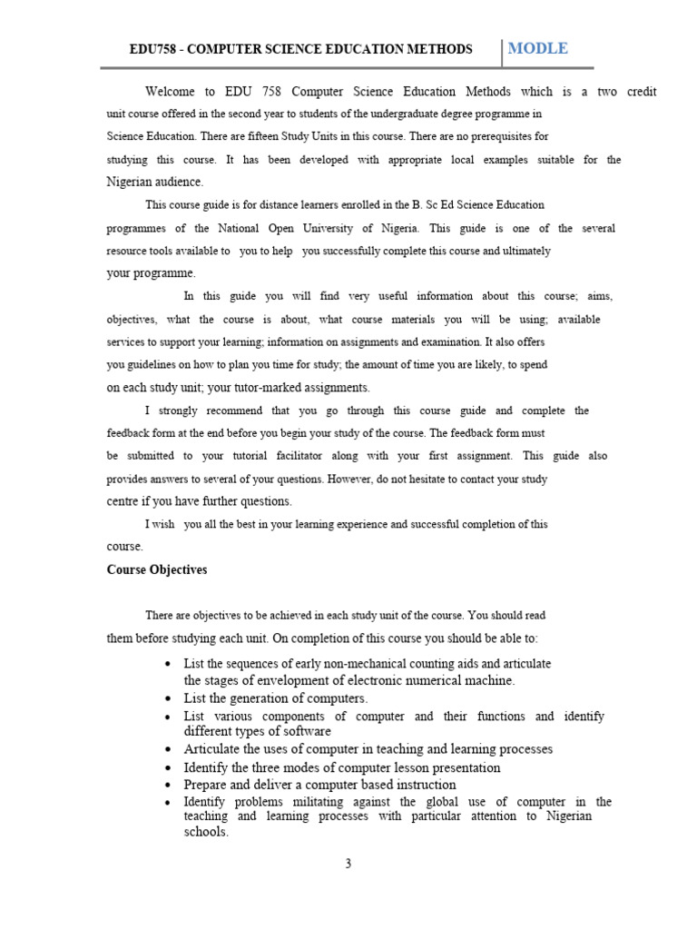 Microsoft Word - EDU 758 COMPUTER SCIENCE EDUCATION METHODS - EDU 758 ...