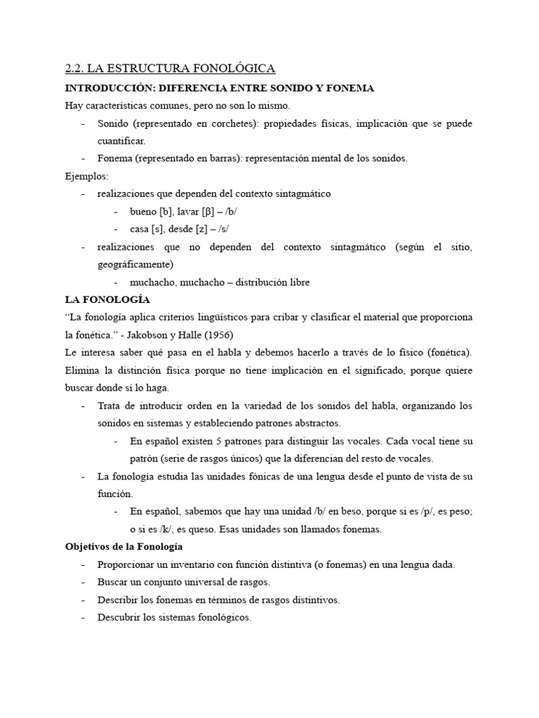 Estructura Fonológica en Español | PDF | Sílaba | Fonología