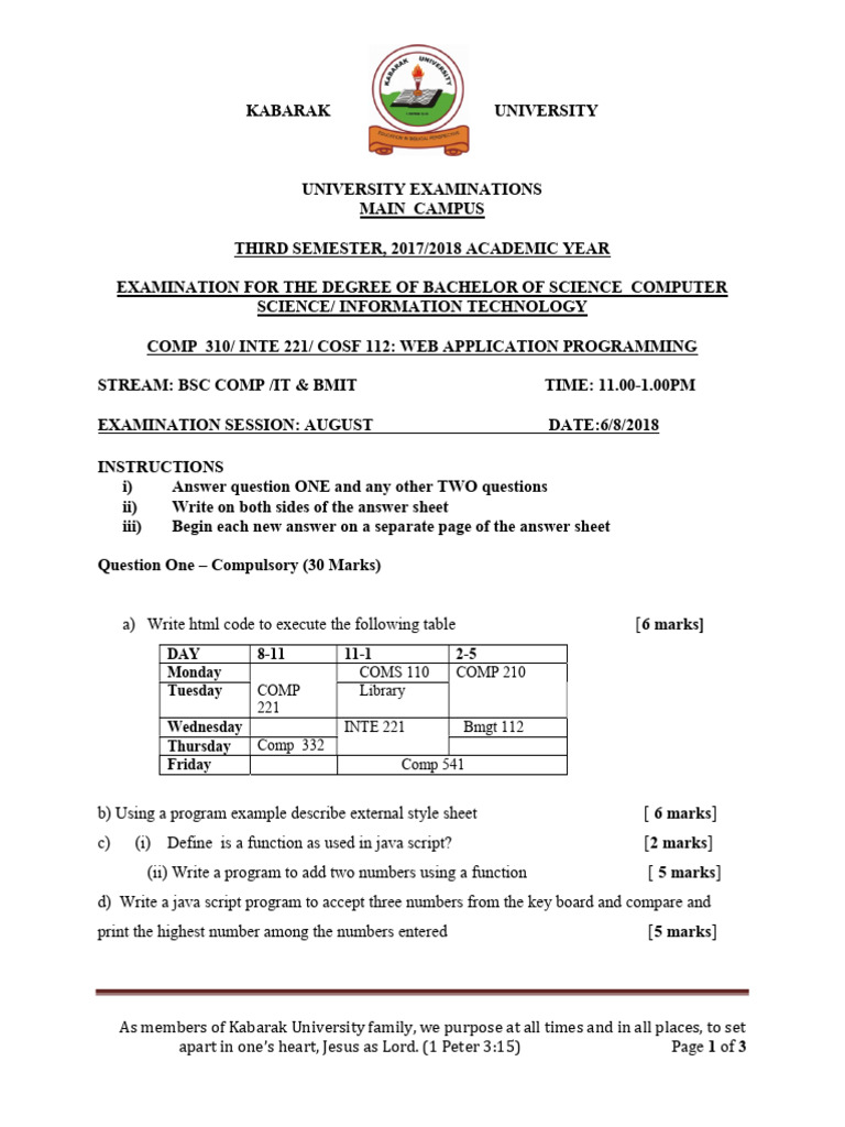 INTE 221 - WEB APPLICATION PROGRAMMING | PDF | Php | Html