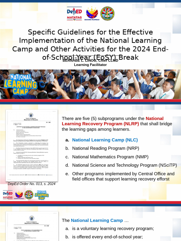 NLC Guidelines | PDF | Teachers | Learning