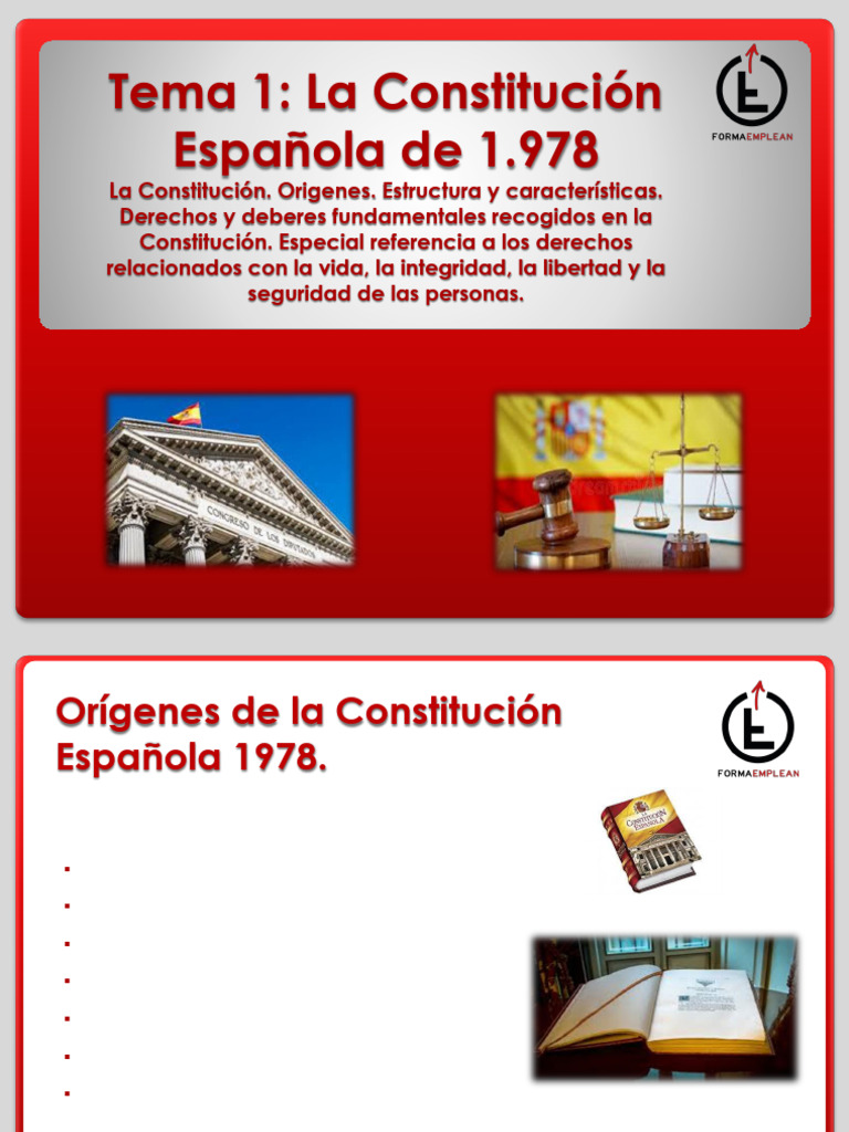 Constitución Española De 1978 Análisis Y Derechos Pdf Judicaturas