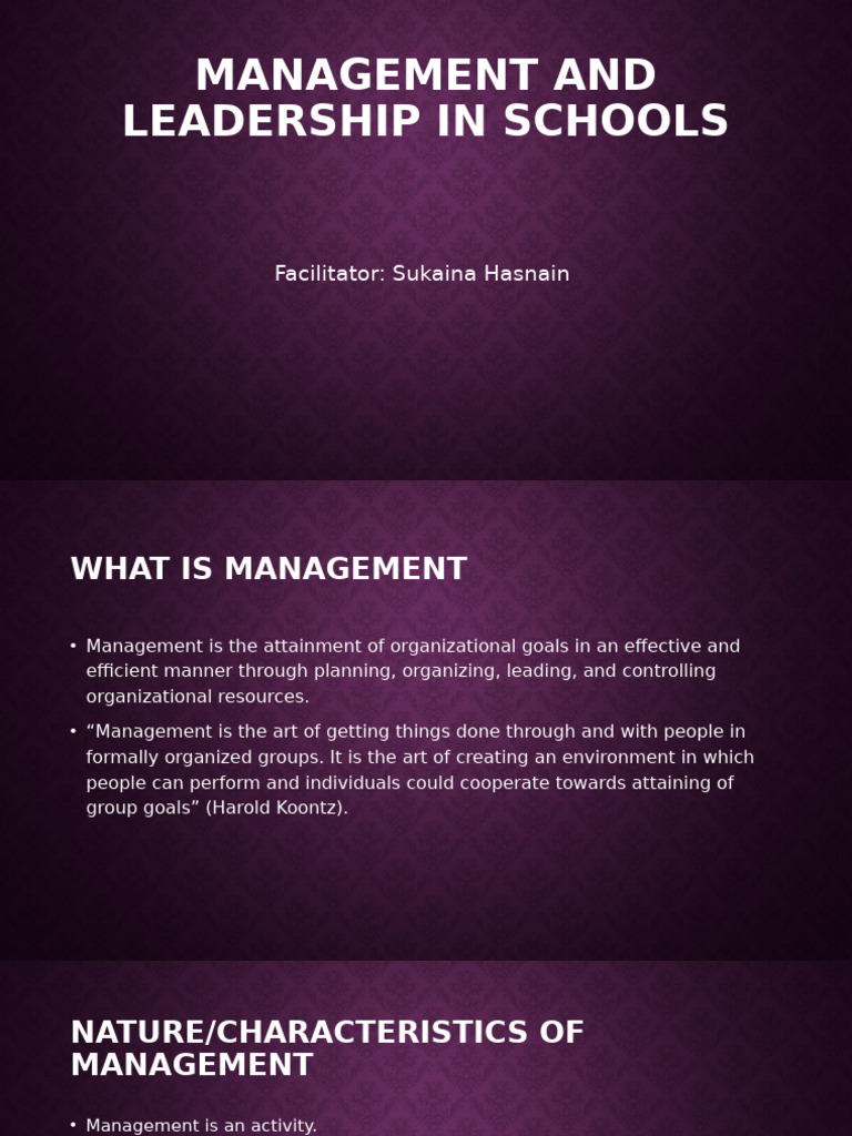 School Management & Leadership Guide | PDF