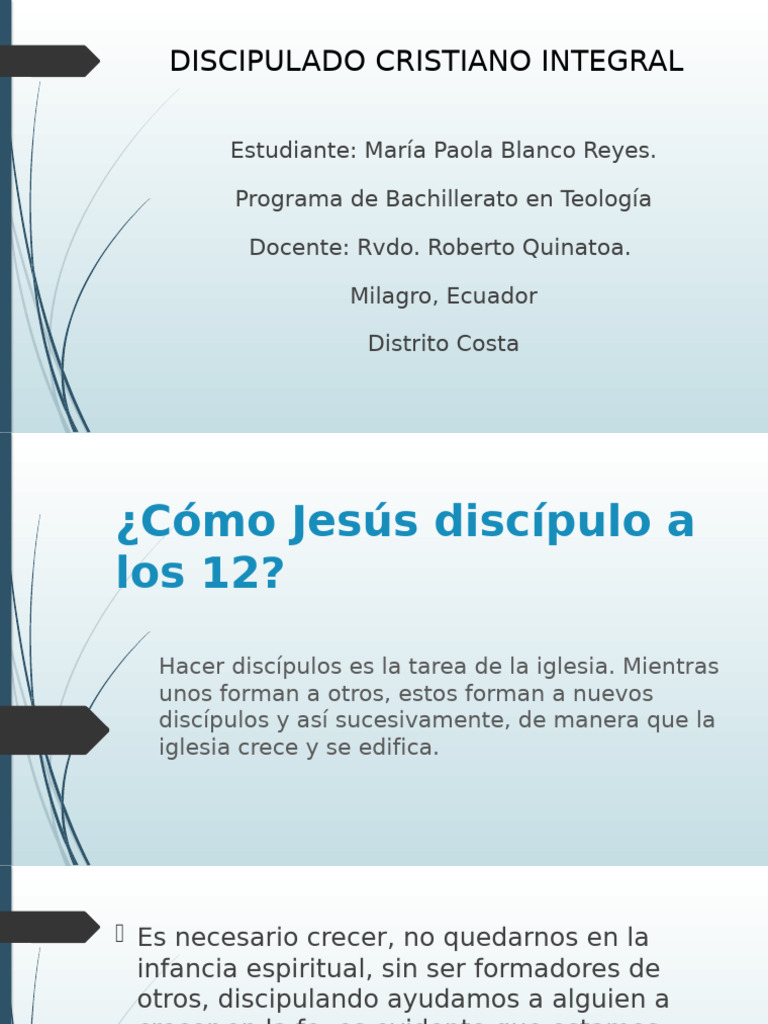 Discipulado Cristiano Integral | PDF | Jesús | Oración