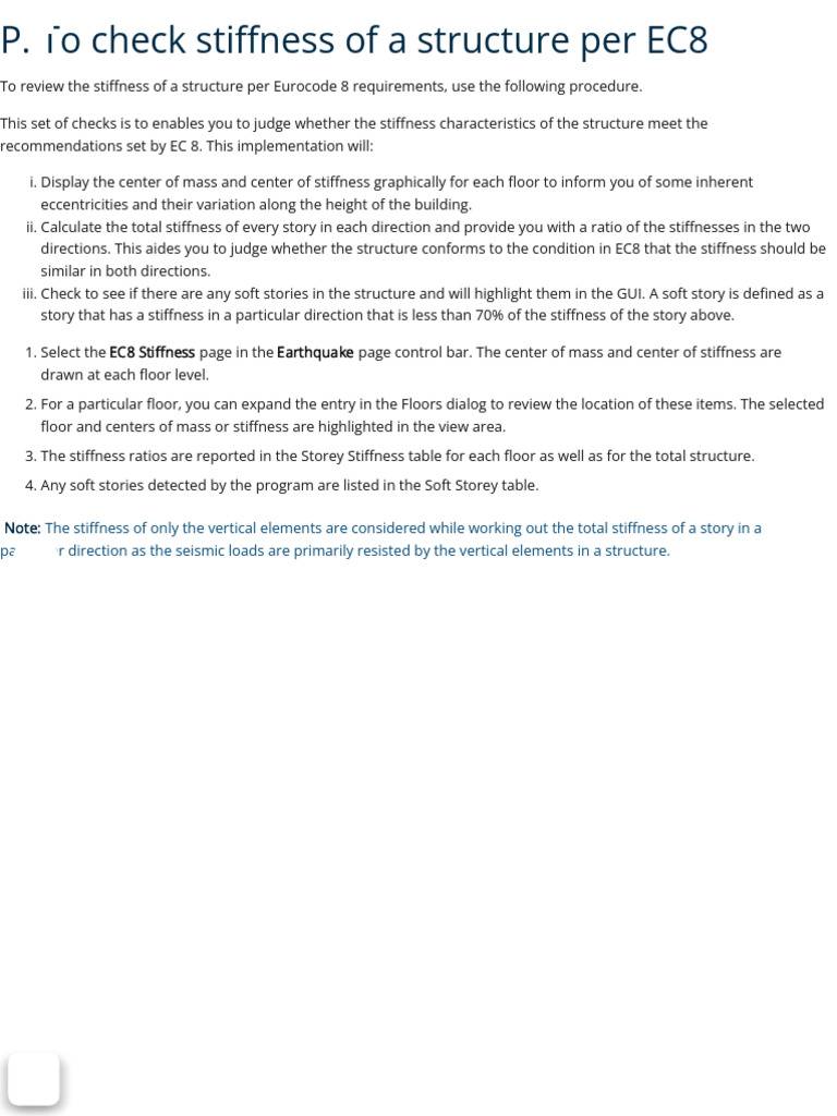 P. To Check Stiffness of A Structure Per EC8 | PDF