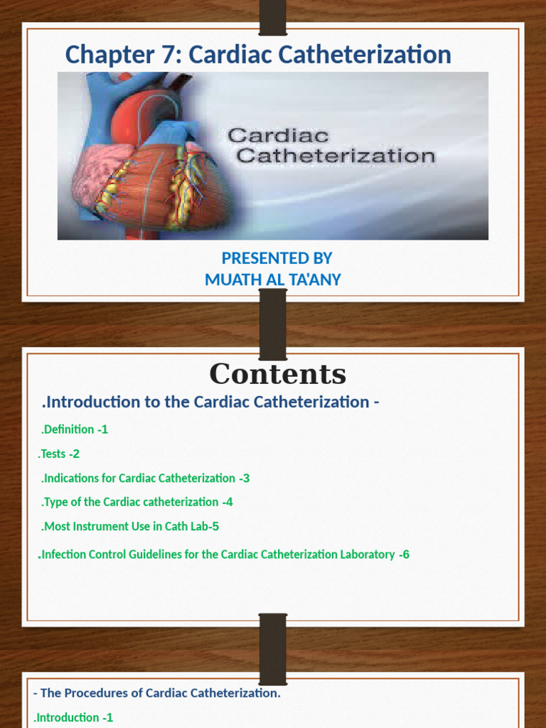 Overview of Cardiac Catheterization | PDF | Percutaneous Coronary ...
