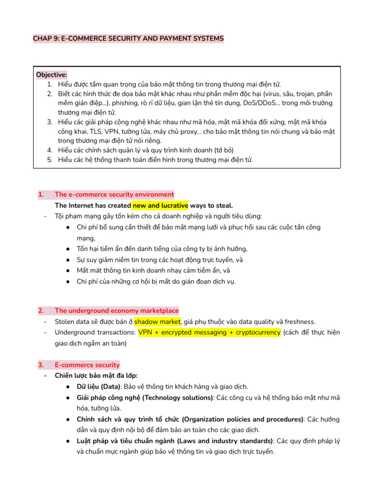 Chap 9 Security and Payment | PDF