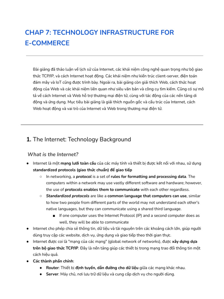 Chap 7 Technology Infrastructure | PDF