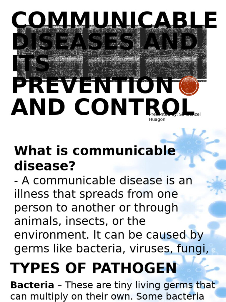 PT Communicable Diseases and Its Prevention and Control | PDF ...