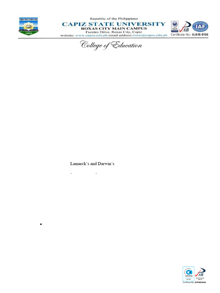 Evolution Theories Lesson Plan | PDF | Natural Selection | Evolution