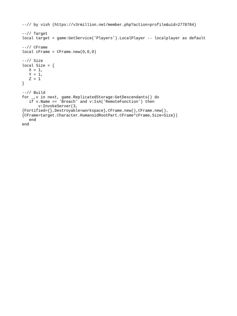Acs - Engine Roblox Fe Build | PDF