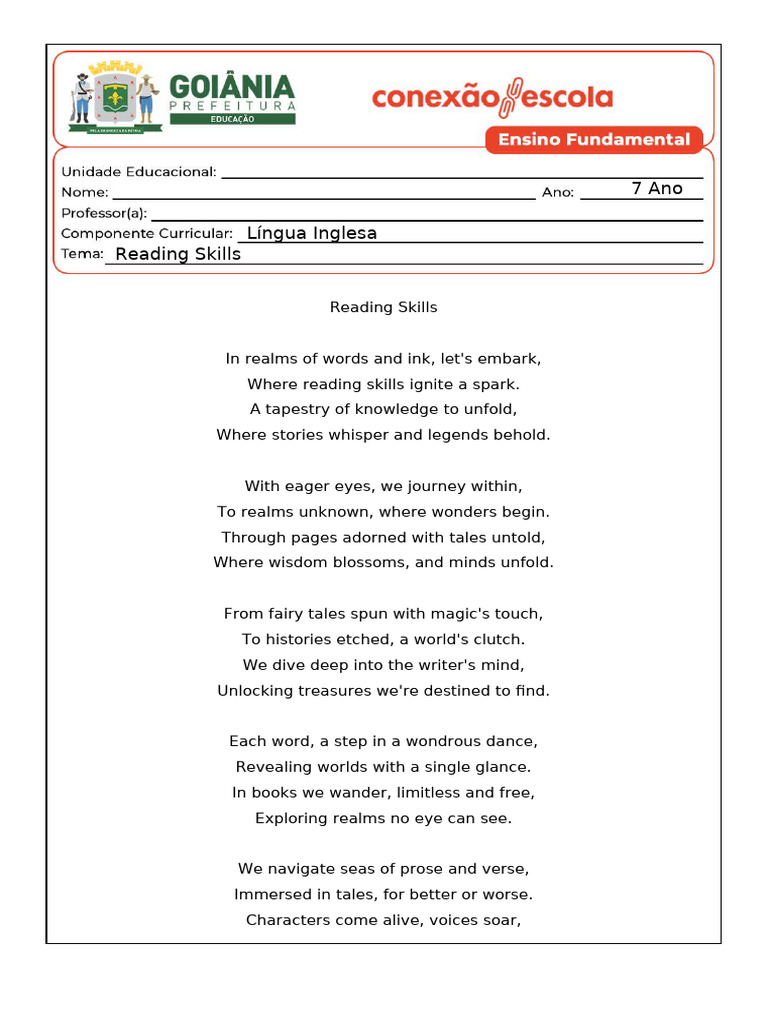 Texto 1- Reading Skills | PDF | Contos