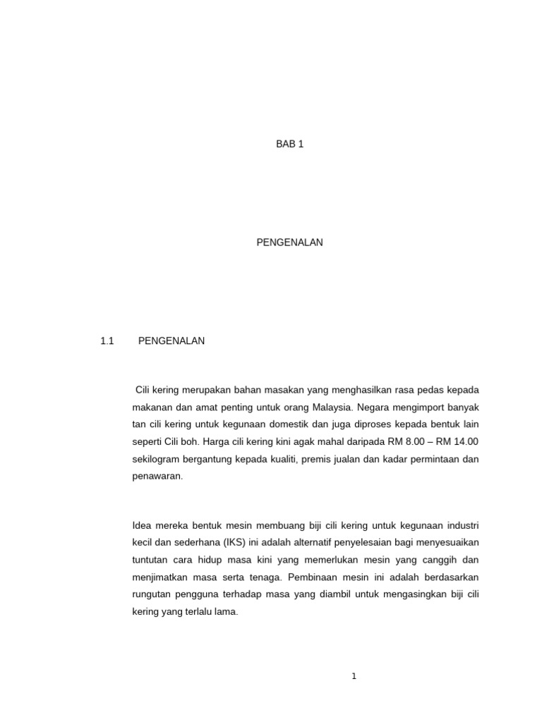 penulisan bab 1 pta | PDF