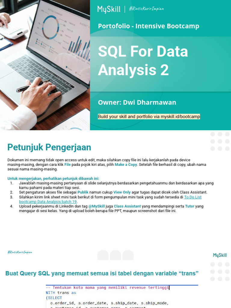A171-Dwi Dharmawan 10. Advanced SQL 2.pptx (1) | PDF