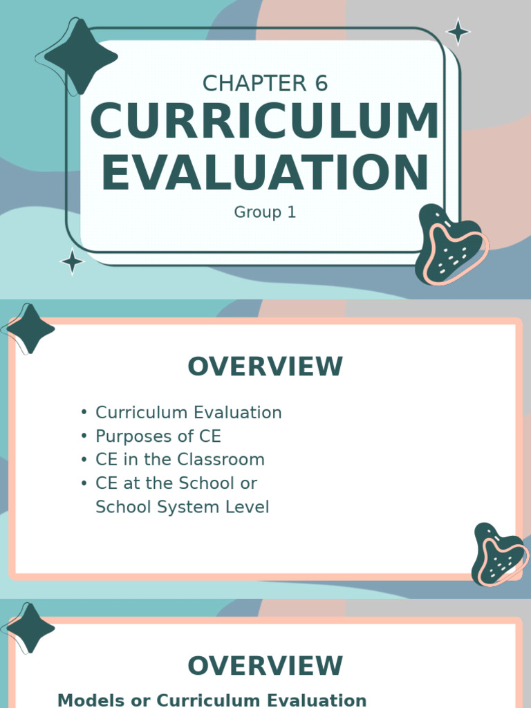Curriculum Evaluation - Group 1 | PDF | Curriculum | Evaluation