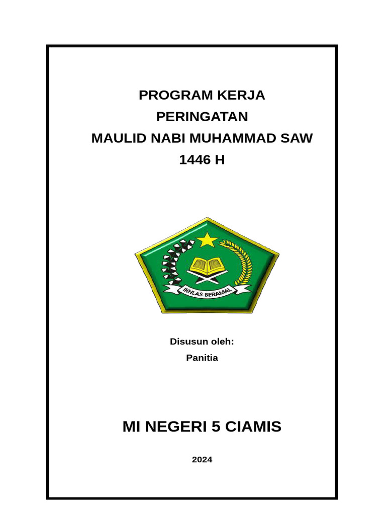 Program Kegiatan Maulid Nabi Muhammad Saw - 1446 H | PDF