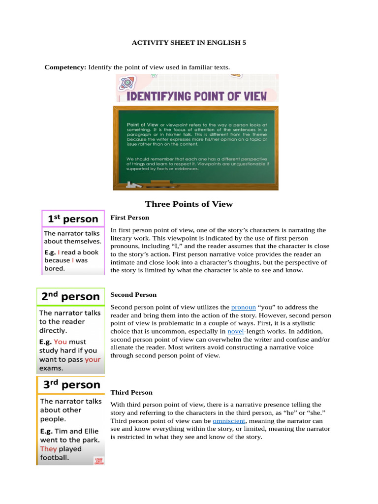 Understanding Points of View | PDF
