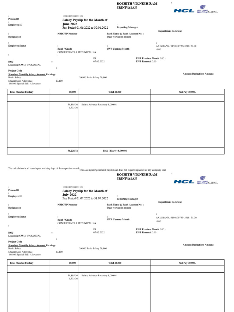 Iconic Visionary Solutions(1) | PDF | Salary | Paycheck