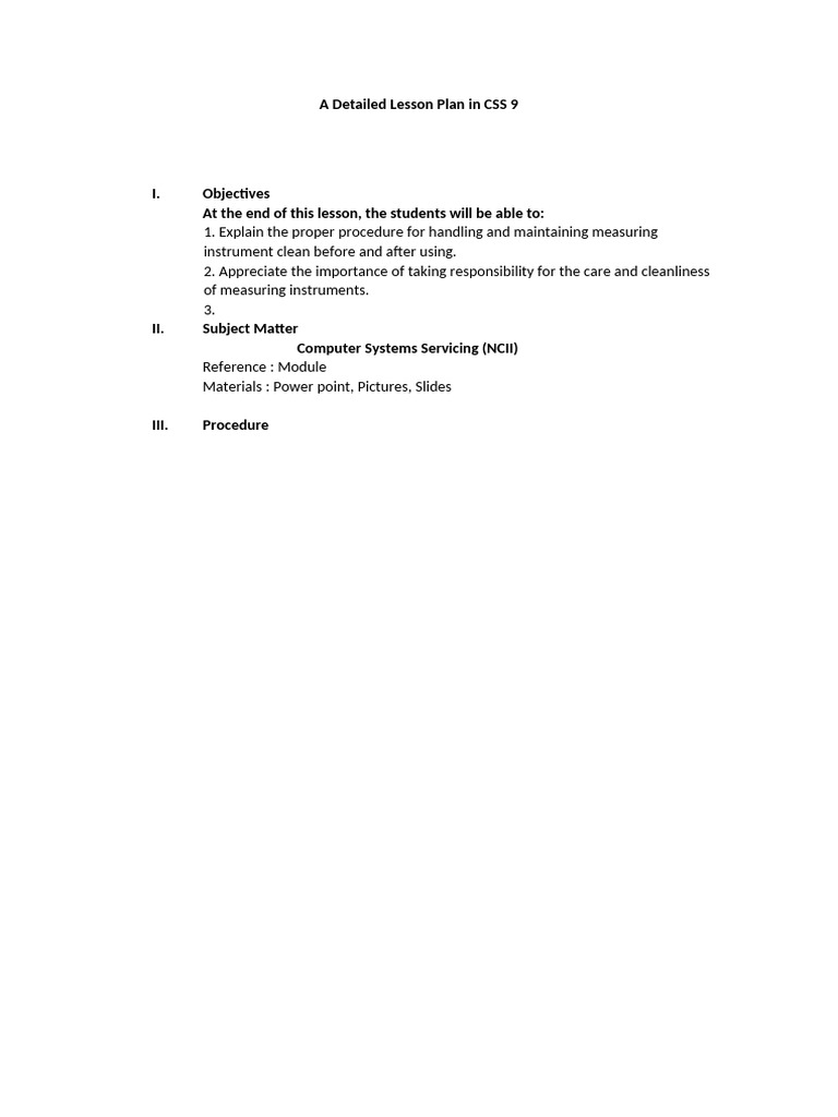 CSS 9 Lesson: Instrument Care Guide | PDF