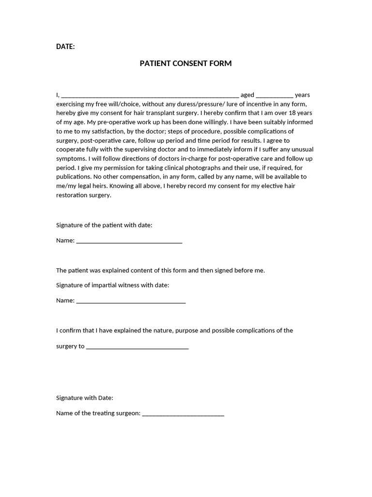 Patient Consent Form | PDF