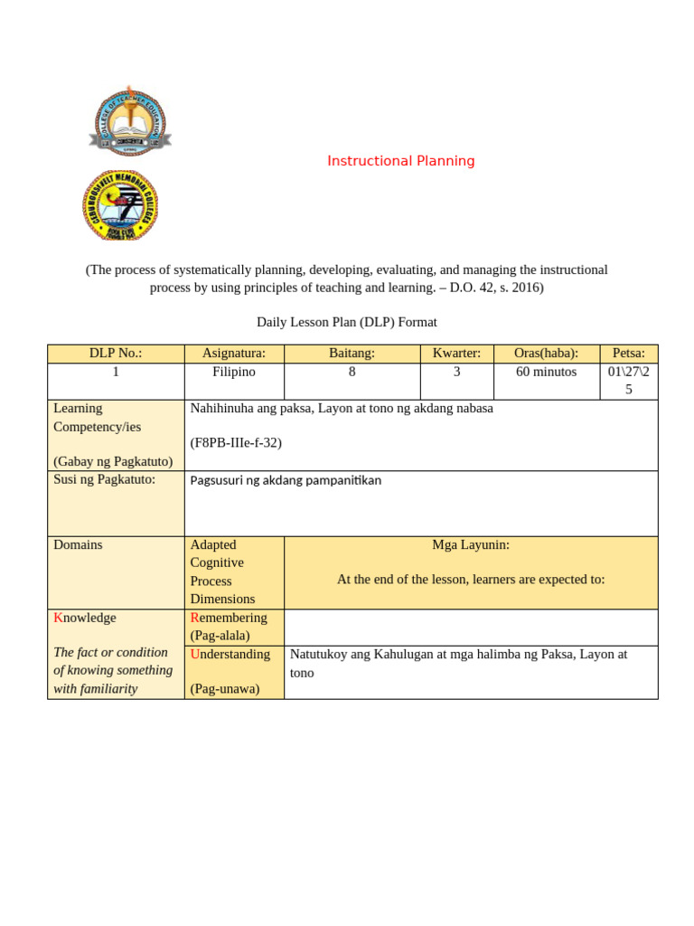 Instructional Planning | PDF