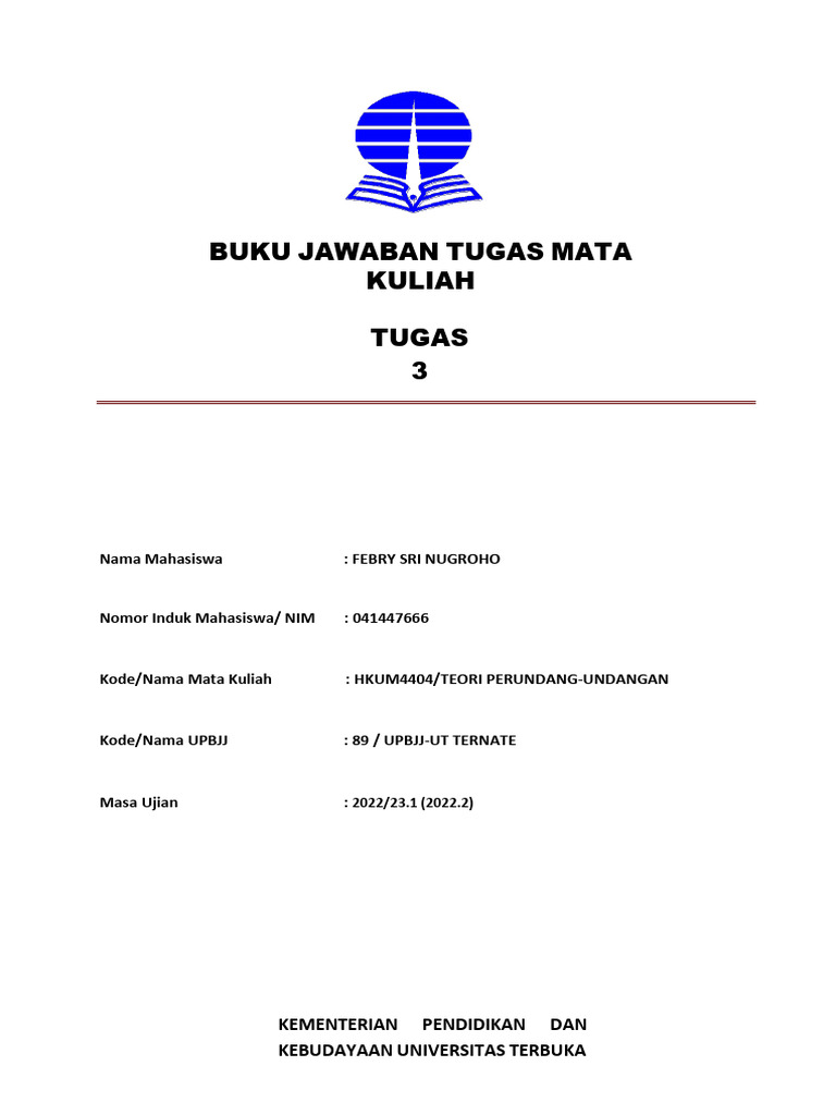 Tugas 3 Teori Perundang-Undangan | PDF