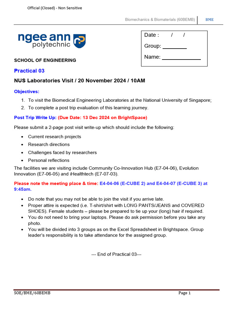 P03 - NUS Lab Visit | PDF