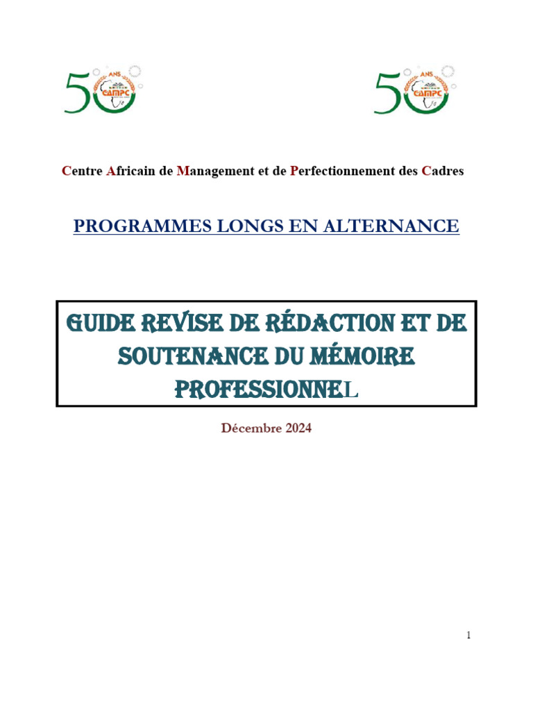 Guide de Soutenance du Mémoire Master 2 | PDF | Mémoire | Bibliographie