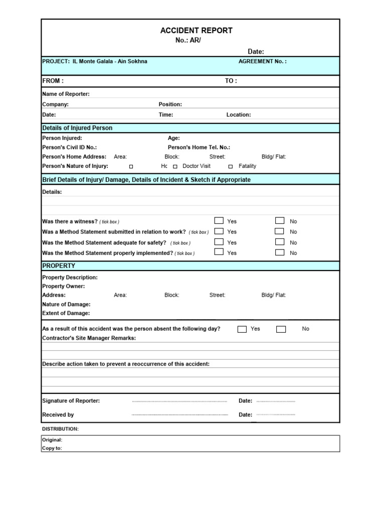 Accident Report: From: TO | PDF