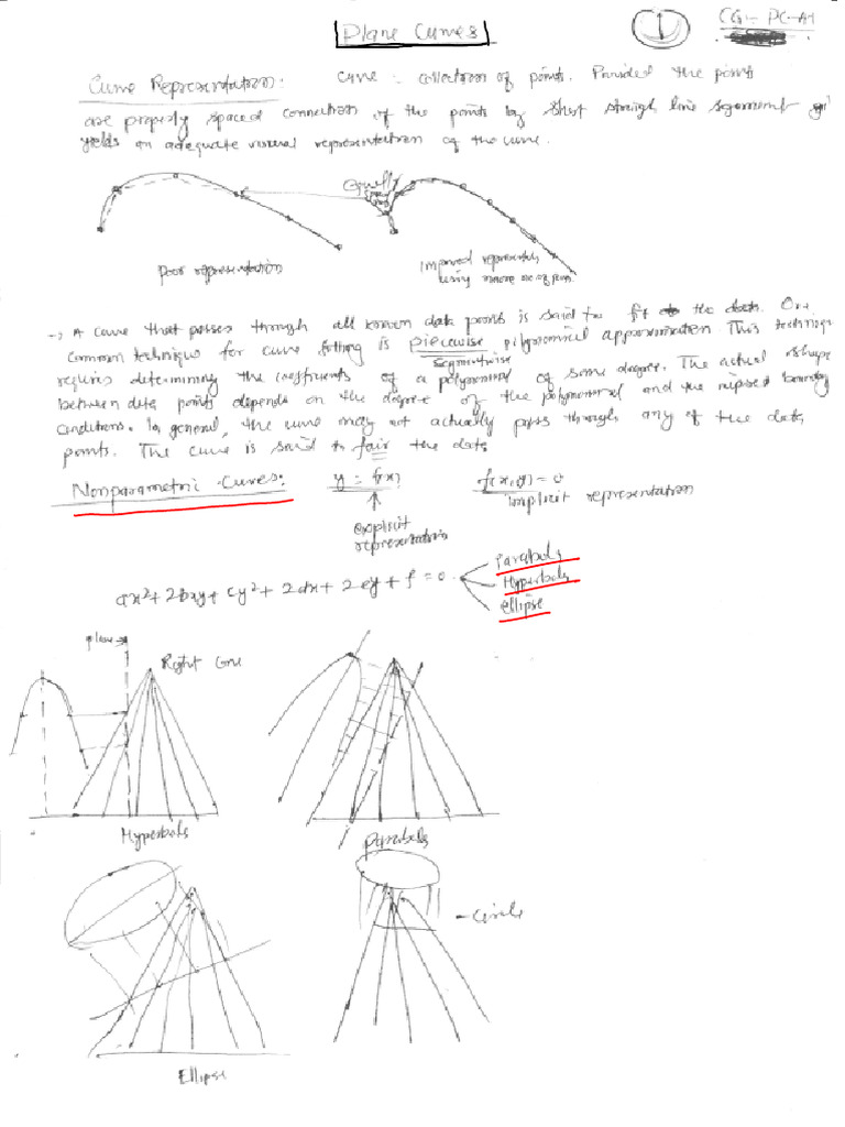 Plane Curves Cubic Spline Bezire BSpline 3 DSurfaces | PDF
