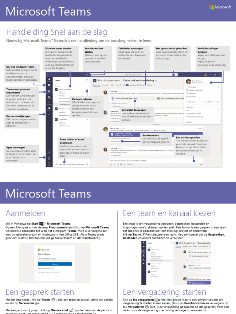 Teams Snelstart Gids | PDF
