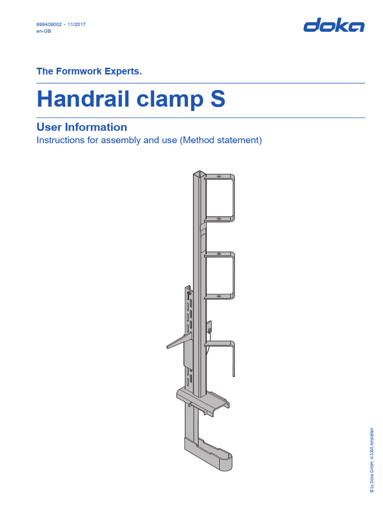 Handrail Clamp S User Guide and Safety | PDF | Safety | Scaffolding