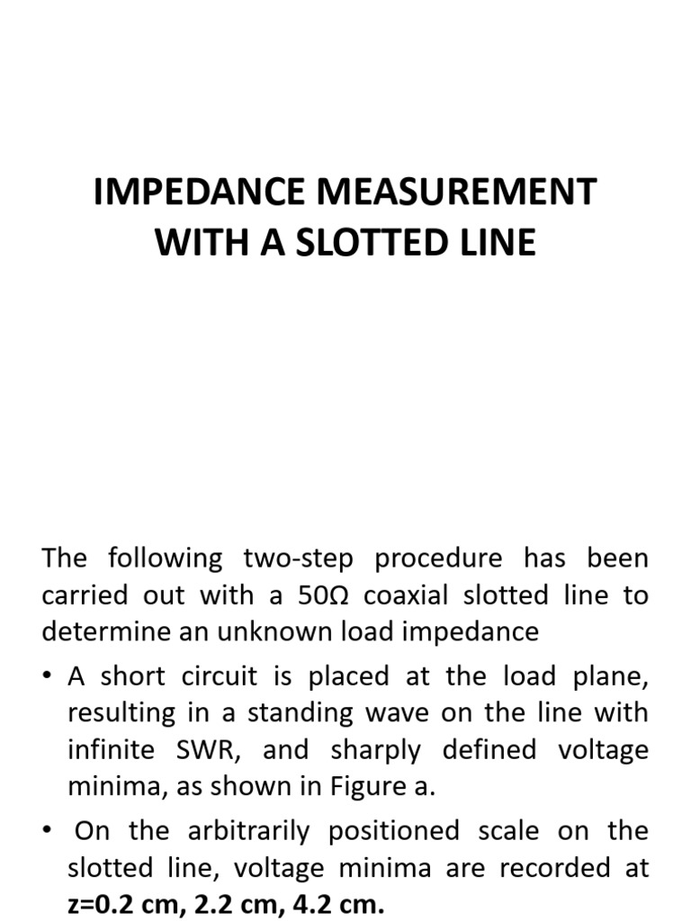 Impedance Mbasurement With A Slotted Line | PDF | Transmission Line ...