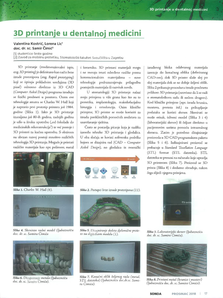 3D printanje u dentalnoj medicini | PDF