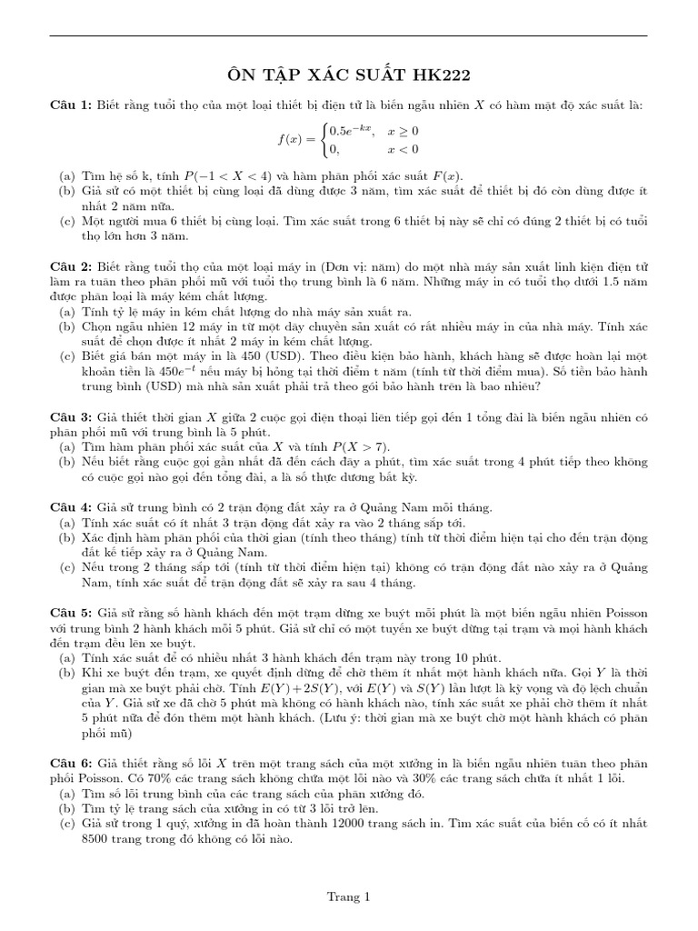 On Tap Xac Suat | PDF