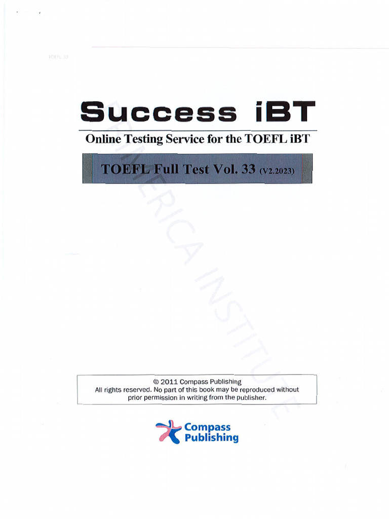 TOEFL Full Test 33 | PDF