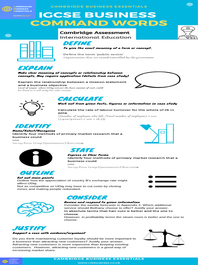 Command-Words-IGCSE BUSINESS | PDF | Business | Economies
