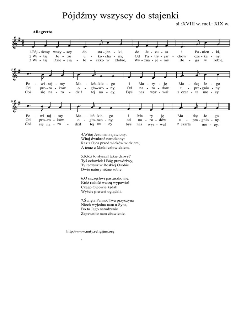 Pojdzmy Wszyscy Do Stajenki 677258 1 | PDF