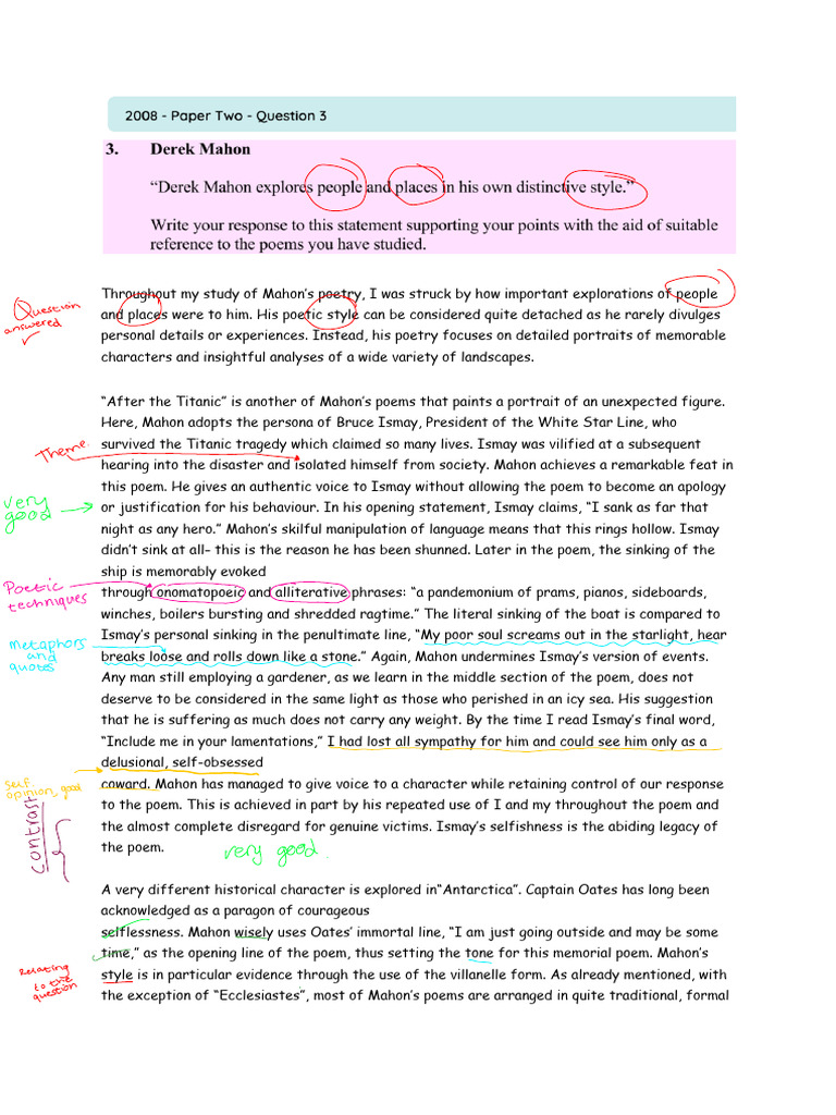 Kami Export - Derek Mahon 2008 | PDF | Poetry