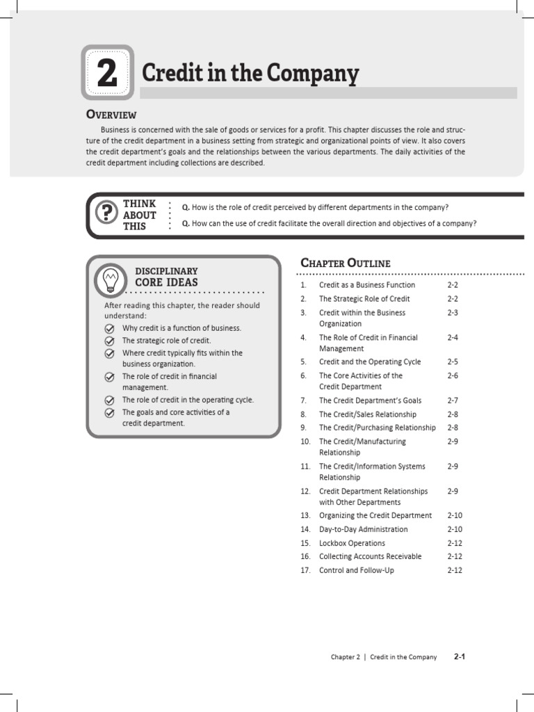 Understanding Business Credit Functions | PDF | Electronic Data ...