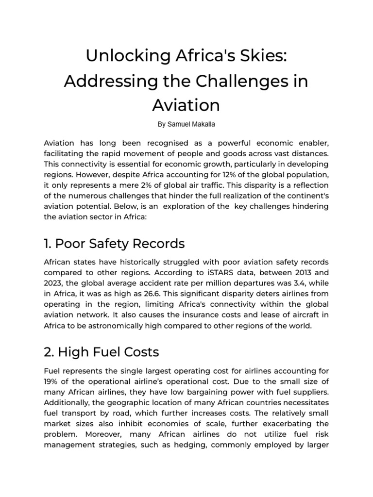 Unlocking Africa's Skies | PDF | Airlines | Low Cost Carrier