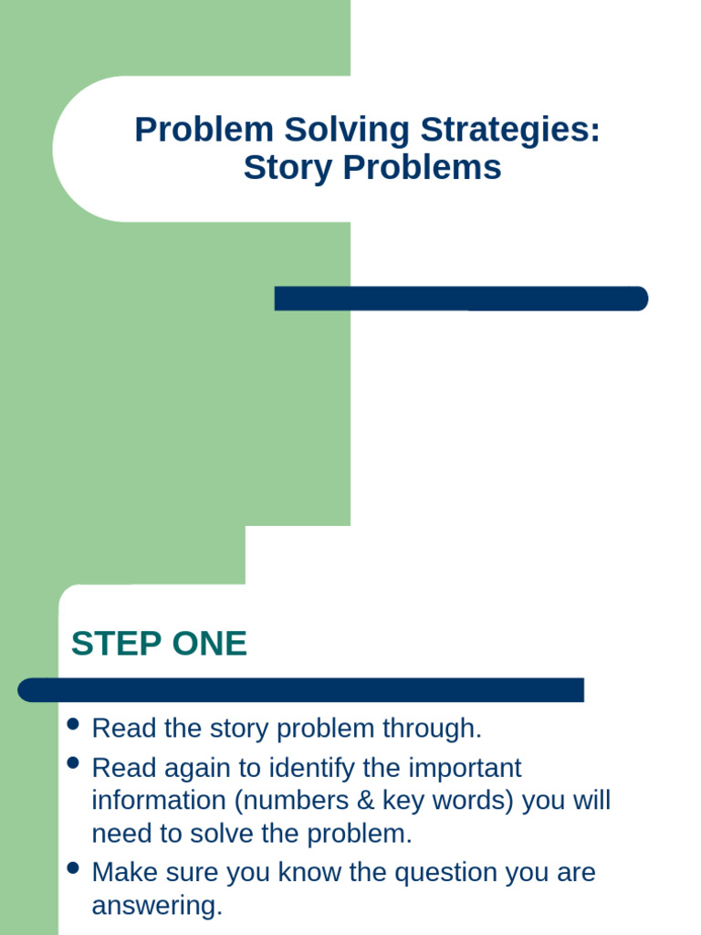 story-problems-how-to-solve | PDF