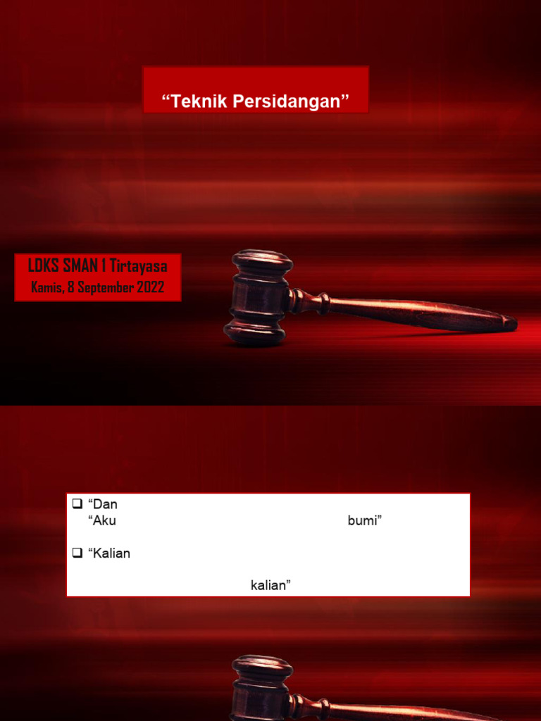 Materi teknik persidangan | PDF