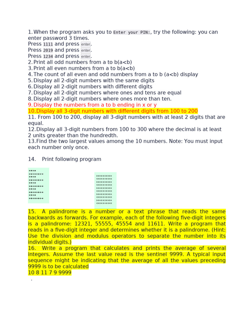 C++ Programming Tasks and Solutions | PDF | Computer Programming | C++