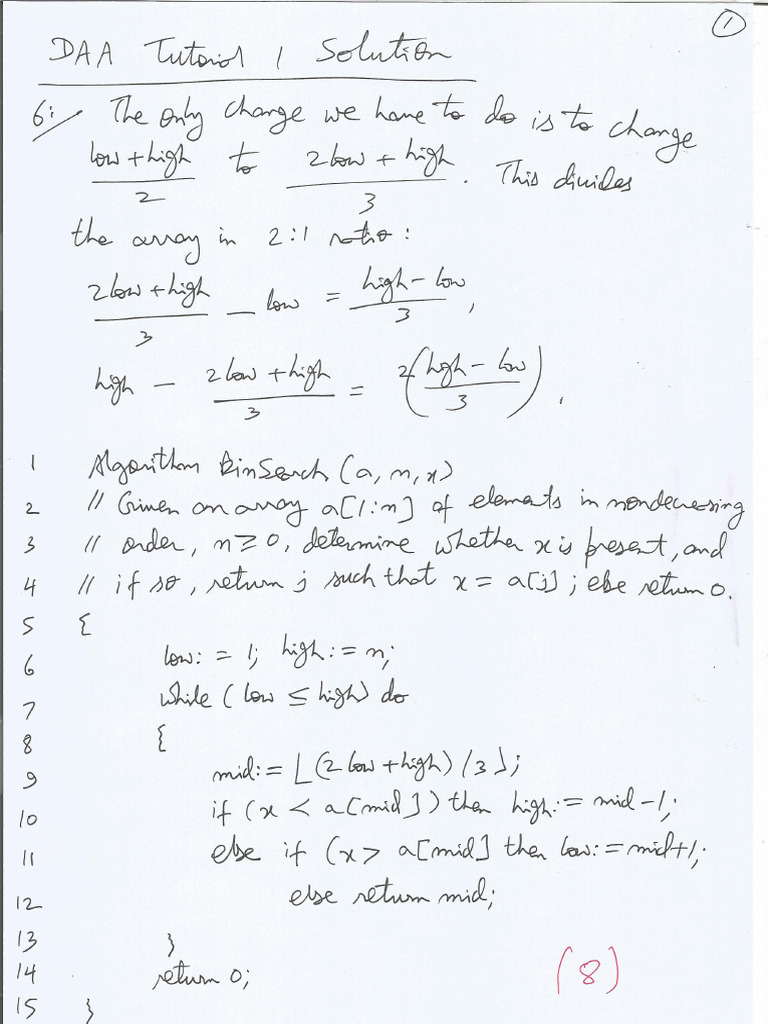 Tutorials 01 03 Solution | PDF