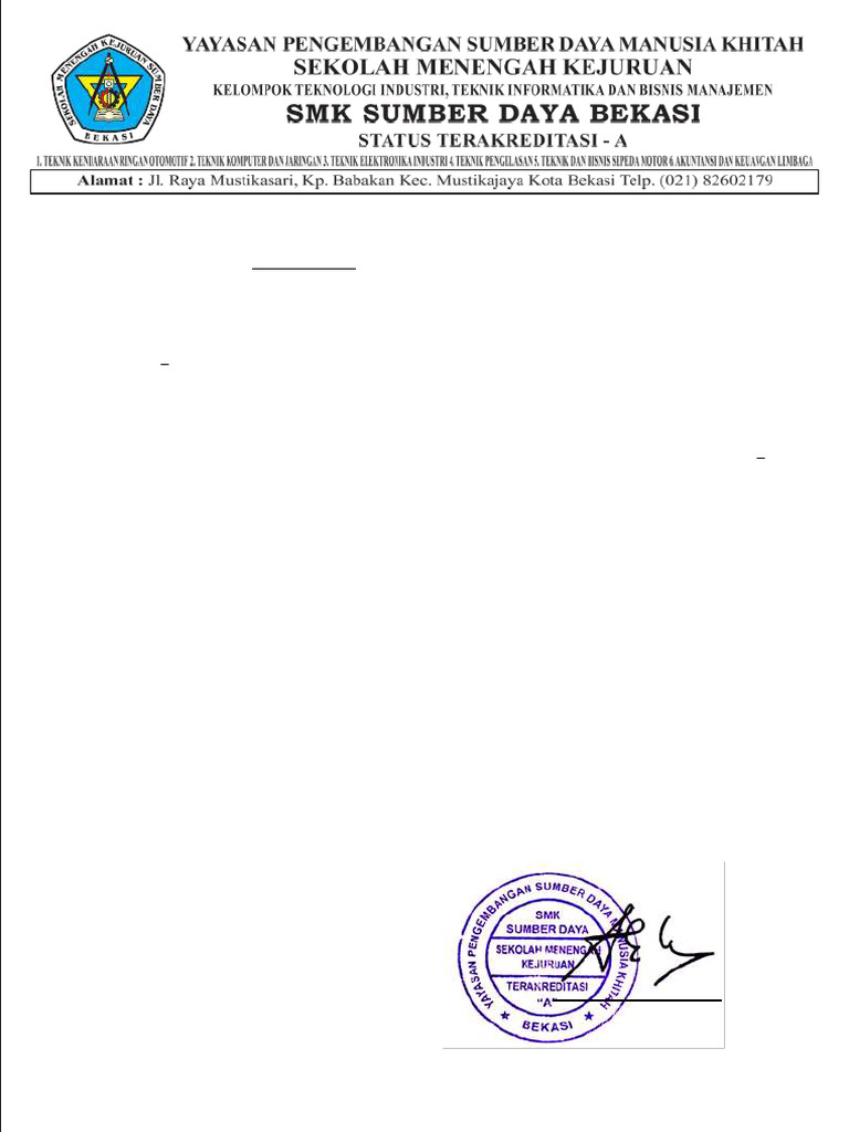 Surat Pemberitahuan Kelas X, Xi, Xii | PDF