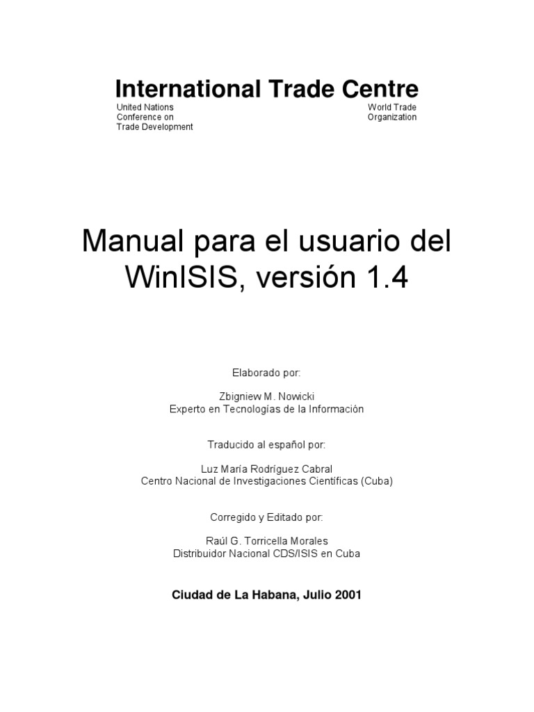 Manual WinISIS | Descargar gratis PDF | Bases de datos | Archivo de ...